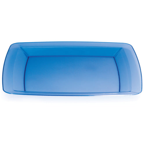 Blue 10.25" Plastic Square Plate-DS – MidValleyCloseouts.com